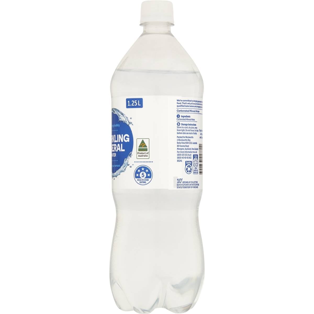 Woolworths Sparkling Mineral Water 1.25l | Woolworths