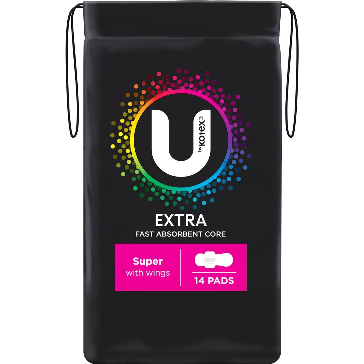 U By Kotex Extra Pads Super With Wings 14 Pack | Woolworths