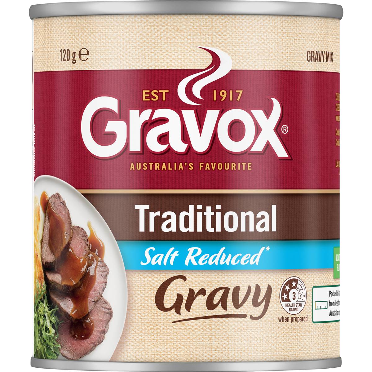 Gravox Traditional Salt Reduced Gravy Mix Tin 120g | Woolworths