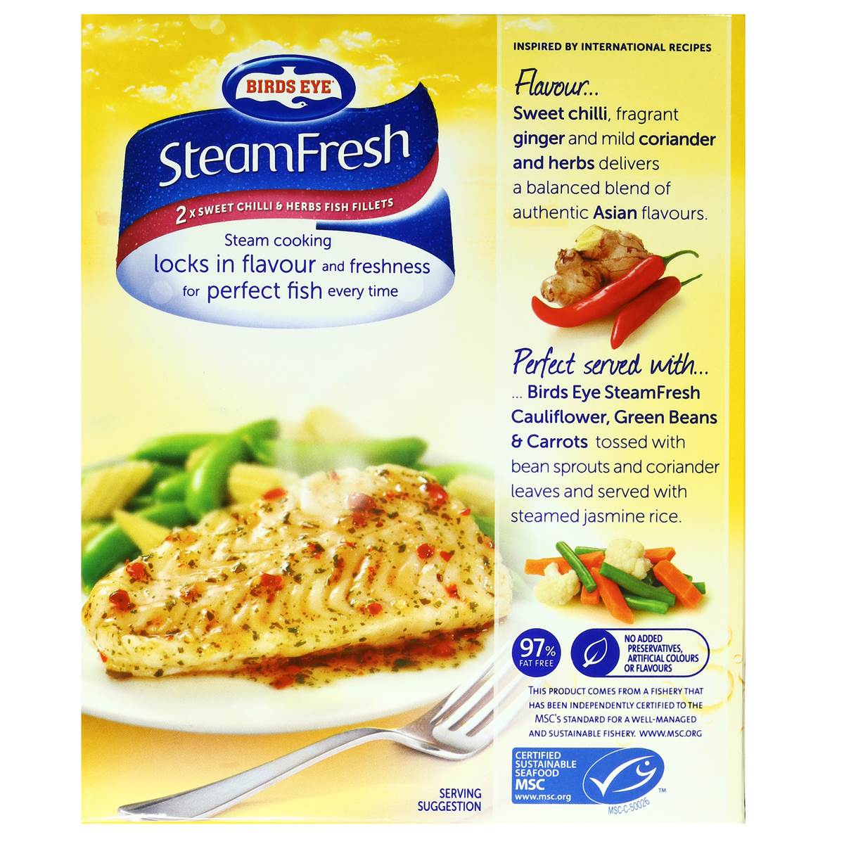 Birds Eye Steam Fish Fillets Sweet Chilli 360g | Woolworths