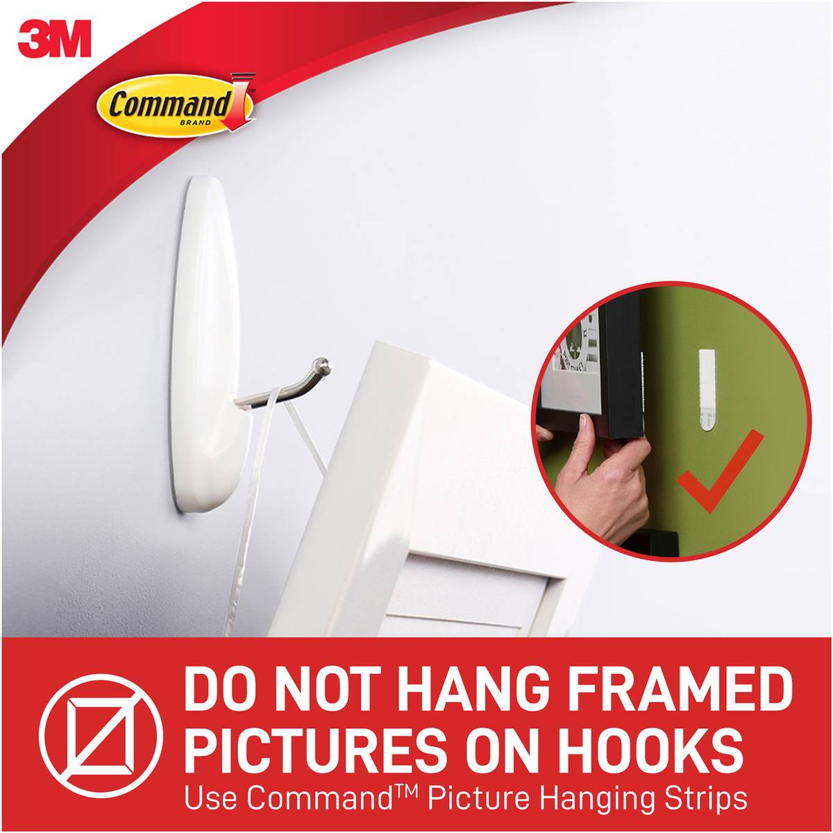 3m Command Strips & Large Wire Hooks Each | Woolworths