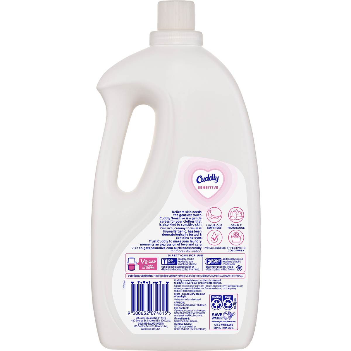 Cuddly Concentrate Fabric Conditioner Hypoallergenic Sensitive 2l ...