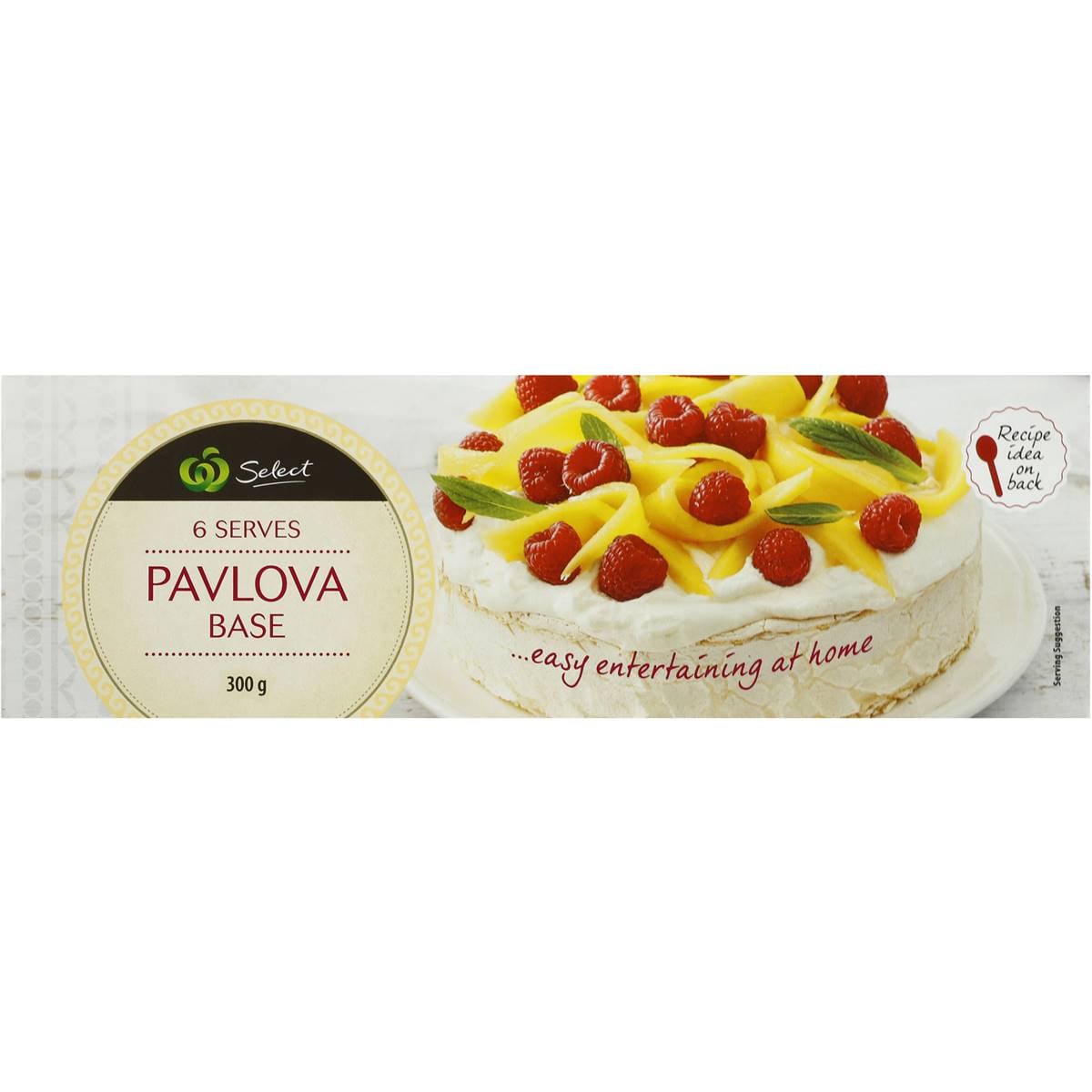 Woolworths Select Pavlova Base Round 6 Serves 300g | Woolworths