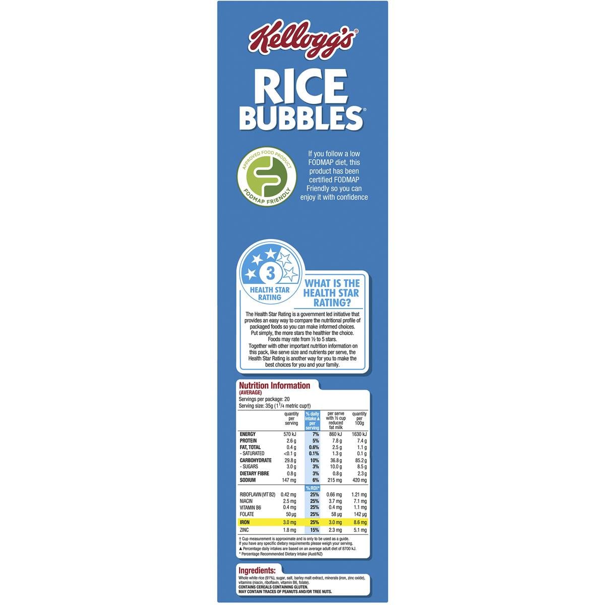Kellogg's Rice Bubbles Puffed Rice Breakfast Cereal 705g | Woolworths