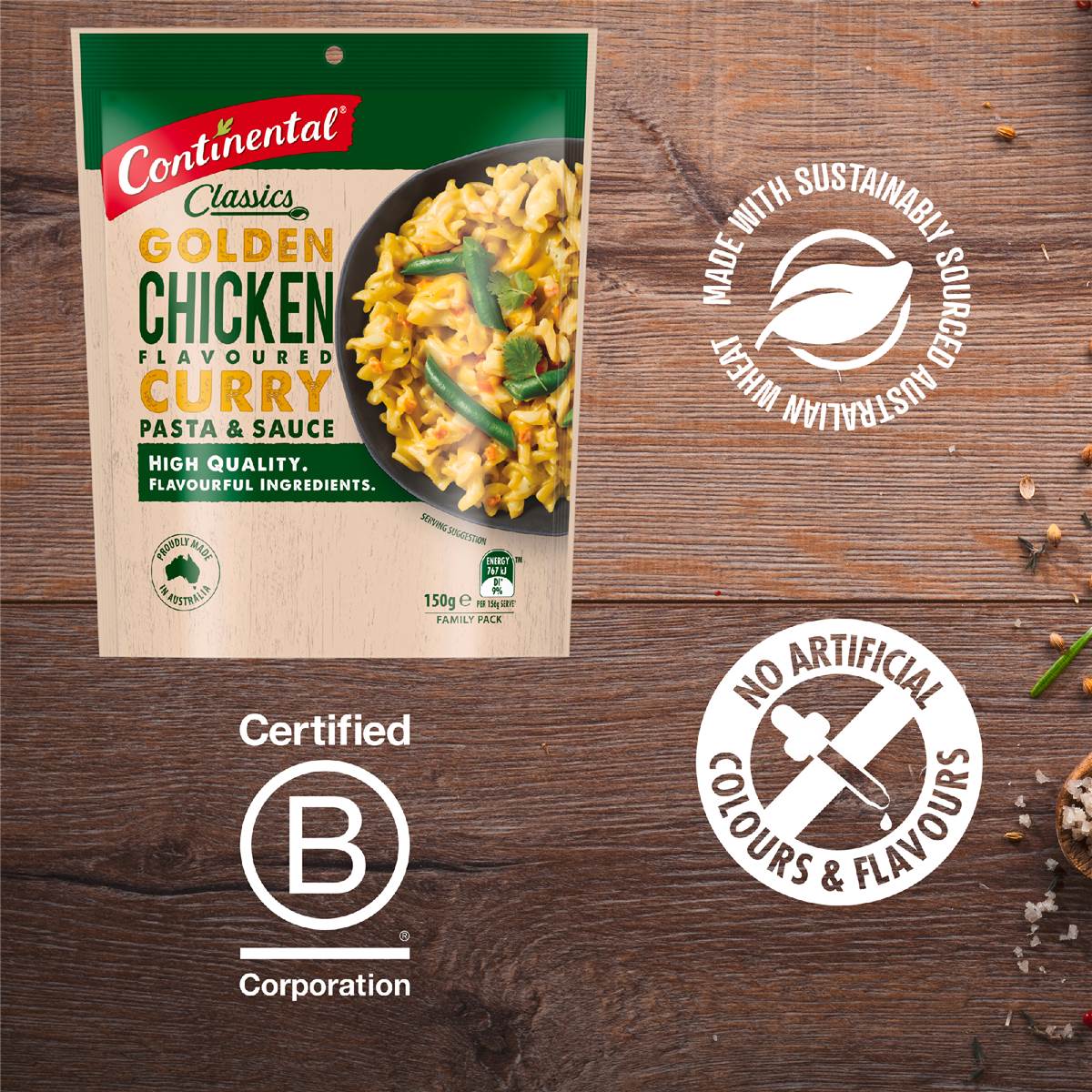 Continental Classics Pasta & Sauce Chicken Curry Family Pack 150g ...