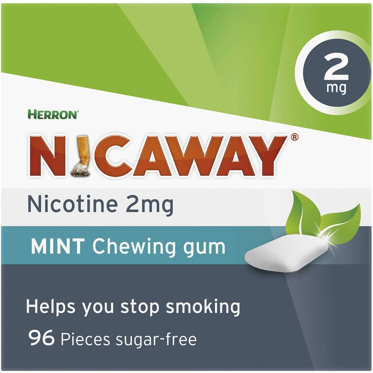 Nicaway Nicaway Stop Smoking Mint Gum 2mg 96 Pack | Woolworths