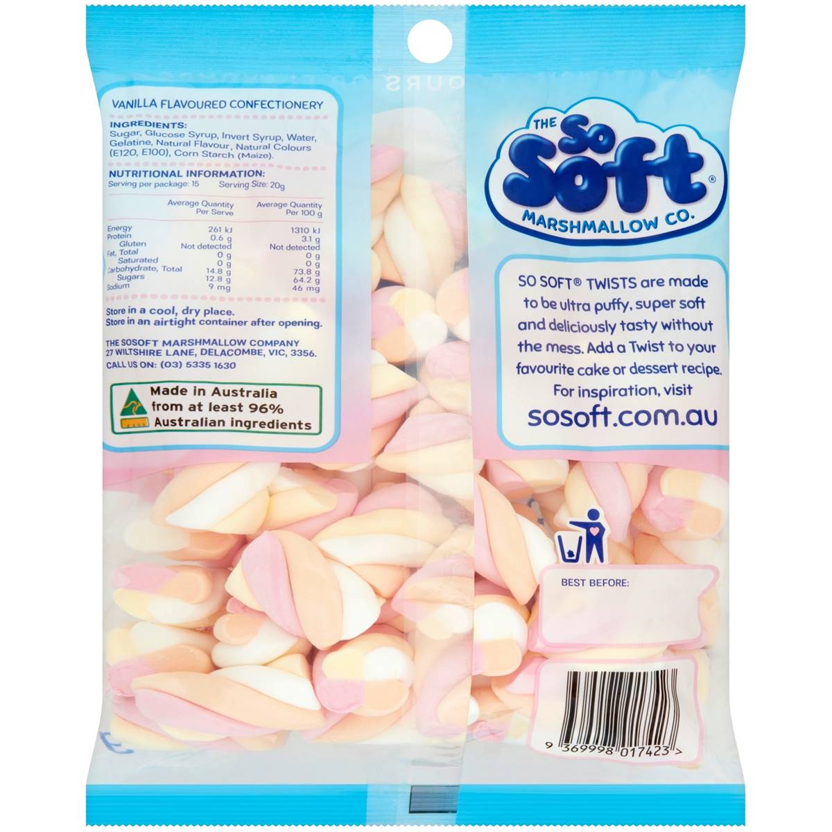 So Soft Marshmallow Twists 300g | Woolworths