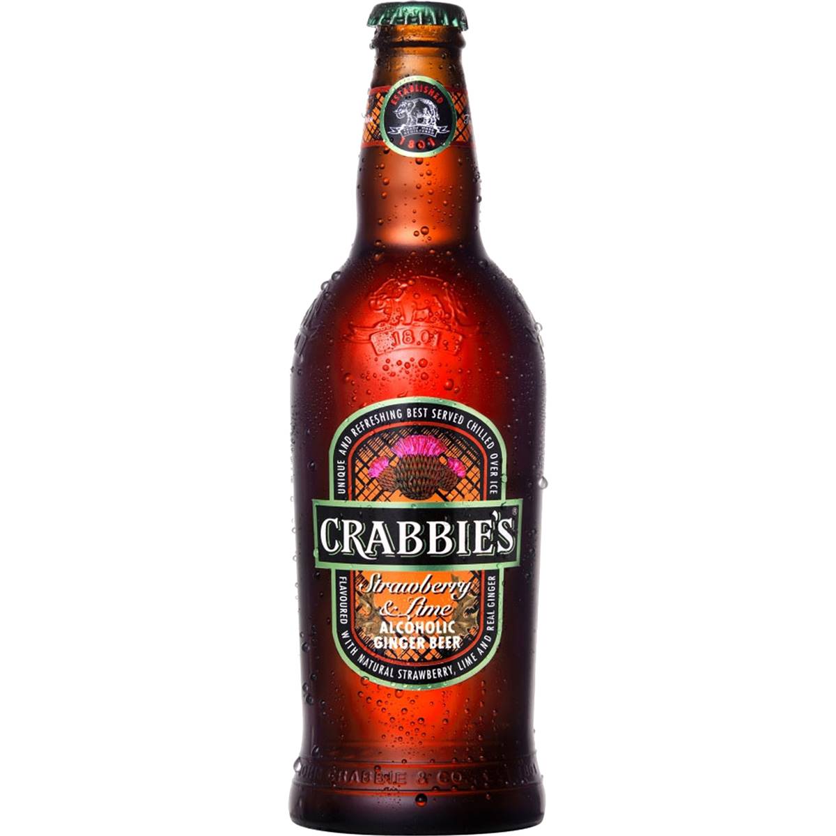 Crabbie's Ginger Beer Strawberry & Lime 500ml Single | Woolworths