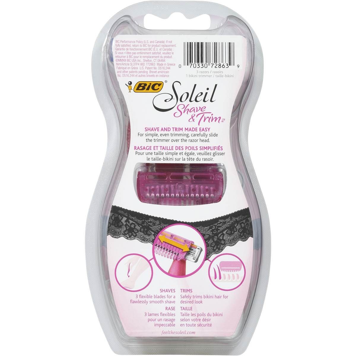 Bic Razor Disposable Shave & Trim 3pk | Woolworths