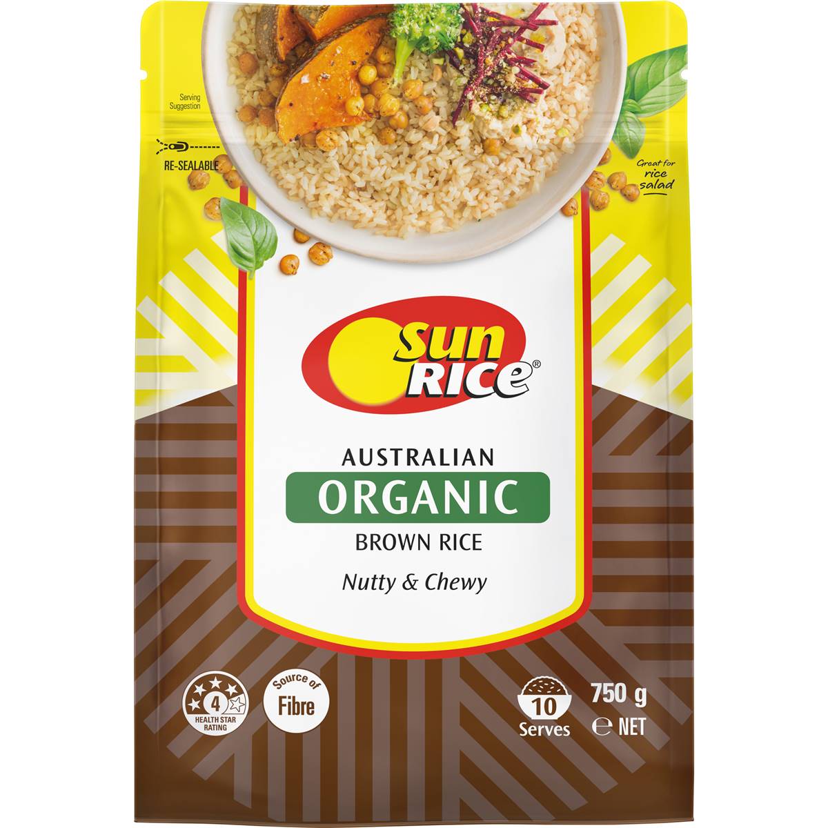 Sunrice Organic Brown Rice 750g | Woolworths