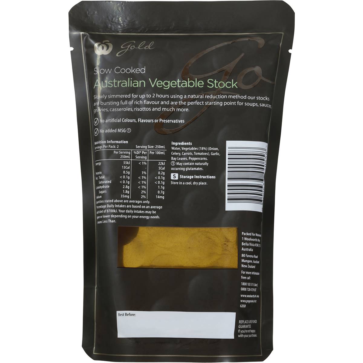 Woolworths Gold Vegetable Stock 500ml | Woolworths