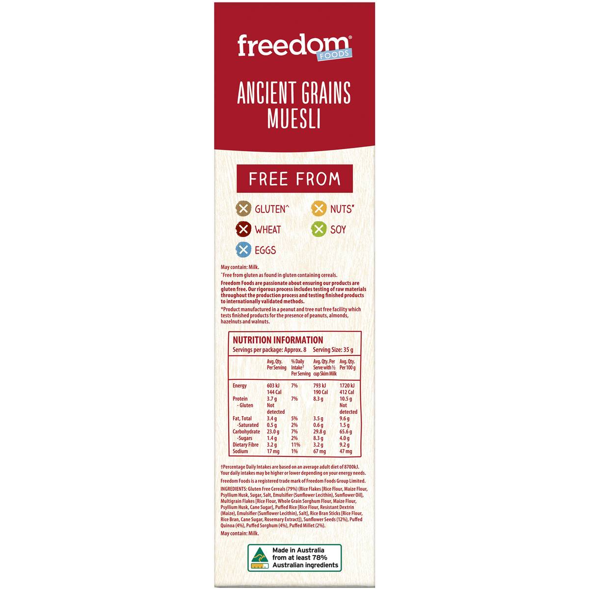 Freedom Foods Muesli Fruit And Seeds at Shannon London blog