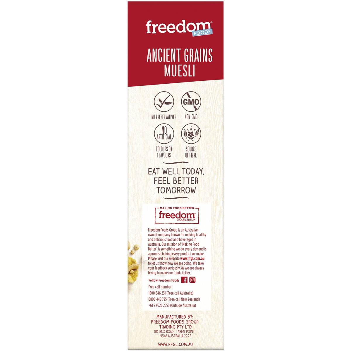 Freedom Foods Muesli Fruit And Seeds at Shannon London blog