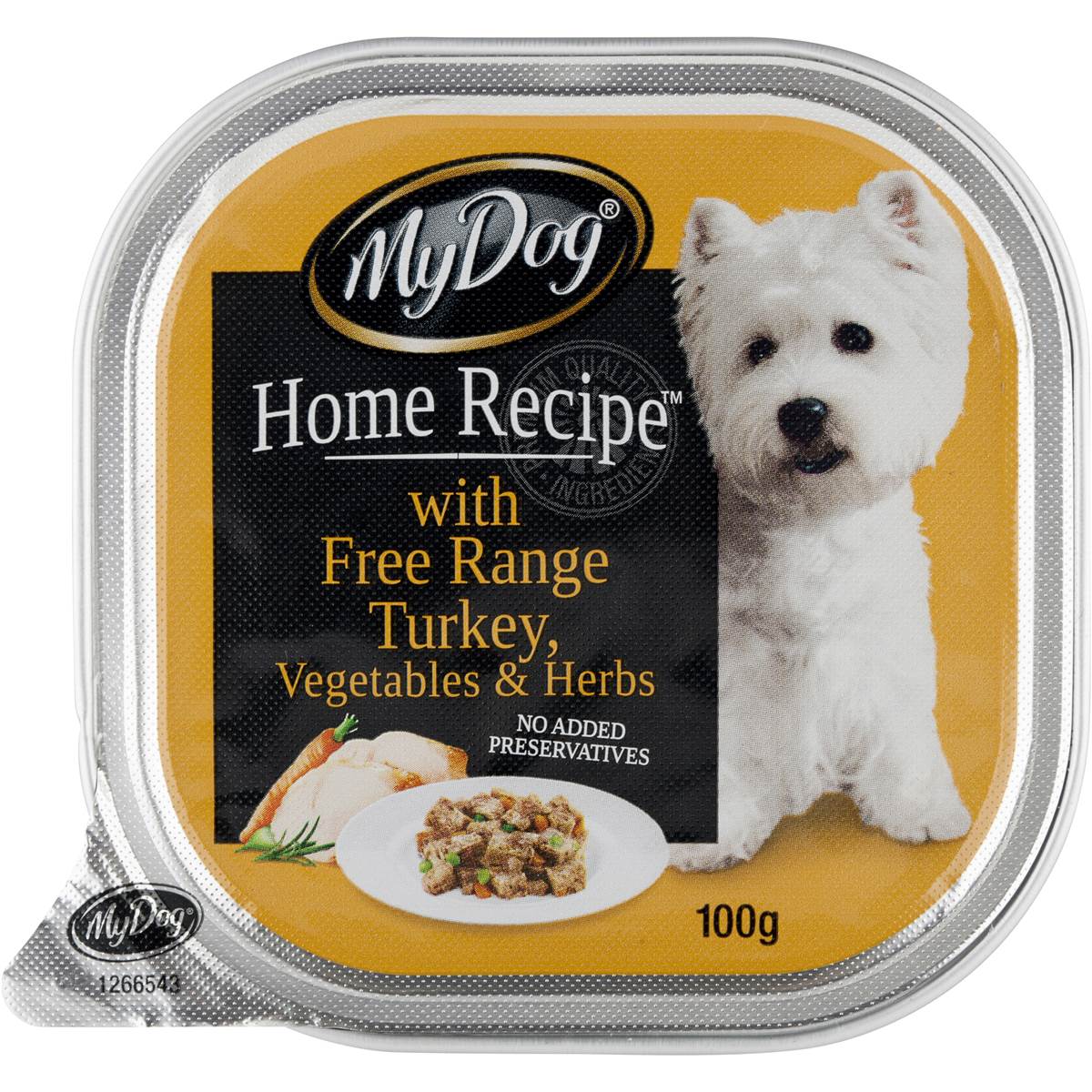 My Dog Home Recipe Adult Dog Food Turkey Vegetables & Herbs 100g ...