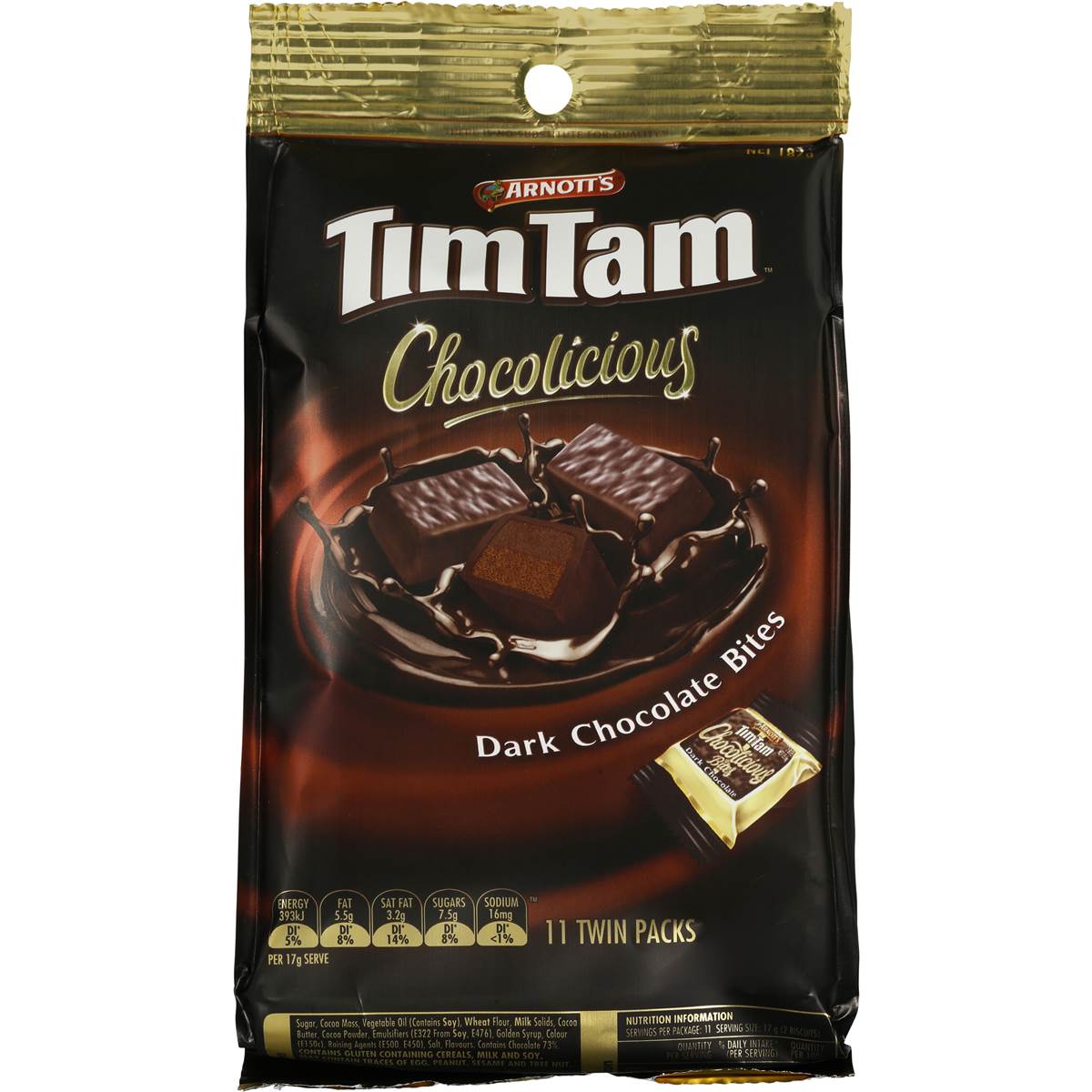 Arnott's Tim Tam Chocolate Chocolicious Bites Dark Choc 187g | Woolworths