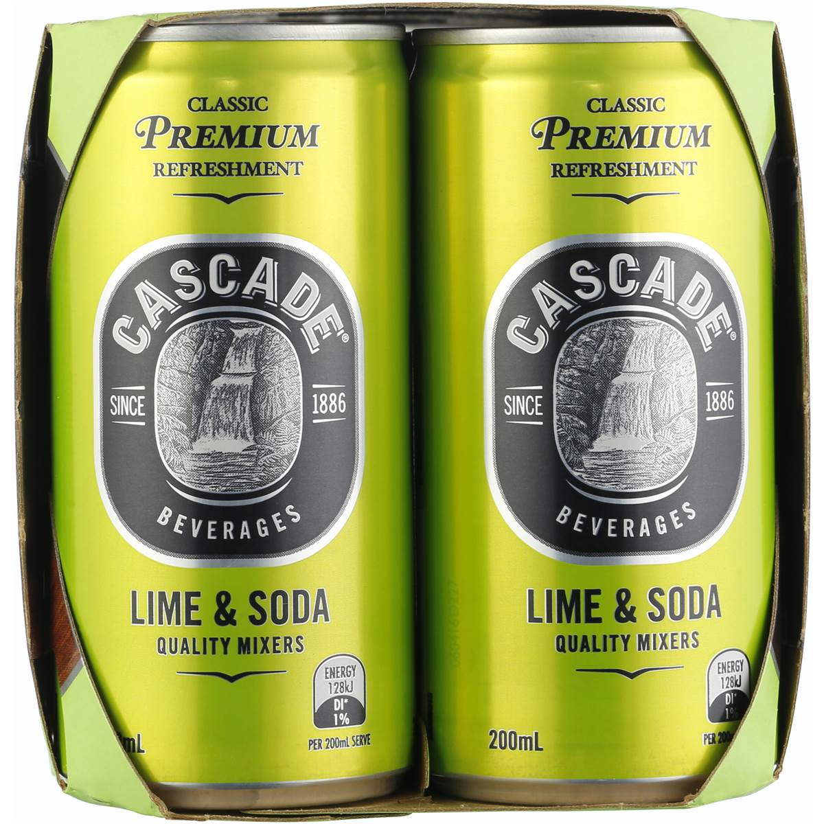 Cascade Soda Water With Lime 8x200ml | Woolworths