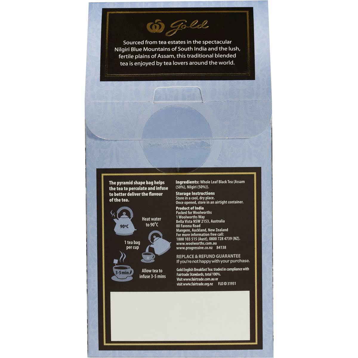 Woolworths Gold Pyramid Tea Bags English Breakfast 16pk | Woolworths