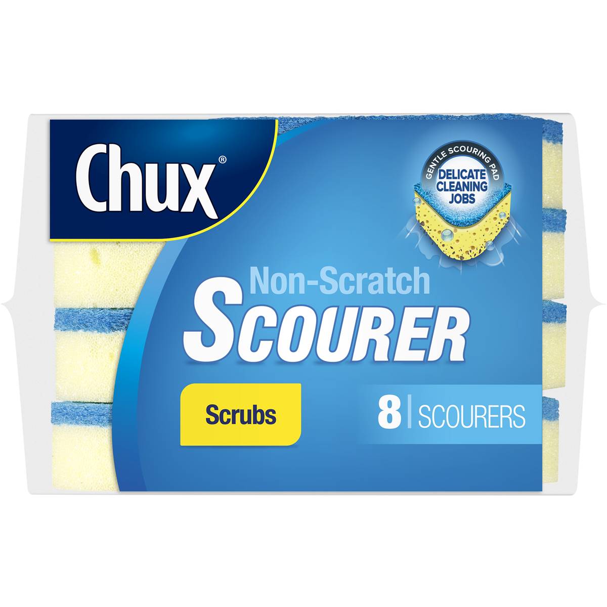Chux Non Scratch Scourer Scrubs 8 Pack | Woolworths