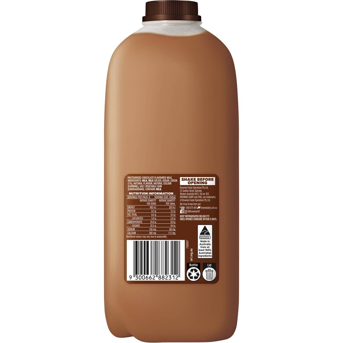 Brownes Chill Choc 2l | Woolworths