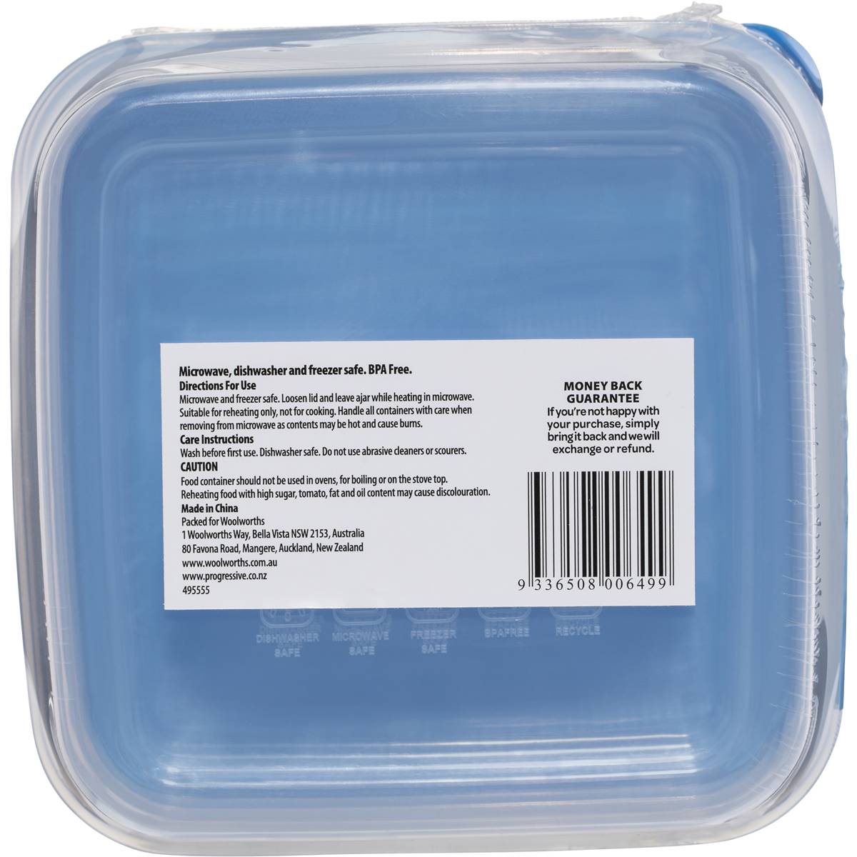 Woolworths Reusable Food Storage 600ml Square 3 Pack | Woolworths
