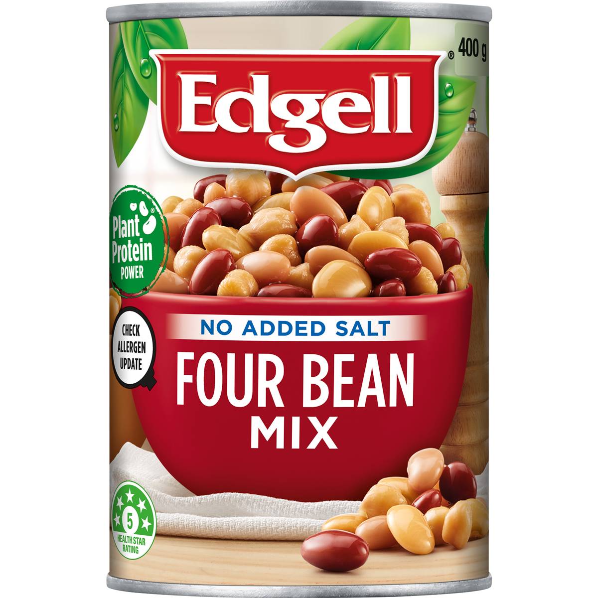 Edgell Beans Four Mix No Added Salt 400g | Woolworths