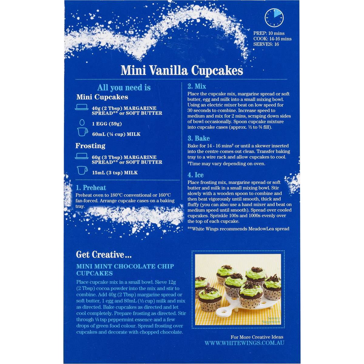White Wings Cake Mix Mini Vanilla Cupcake 290g Woolworths white-wings-cake-mix-mini-vanilla-cupcake-290g-woolworths