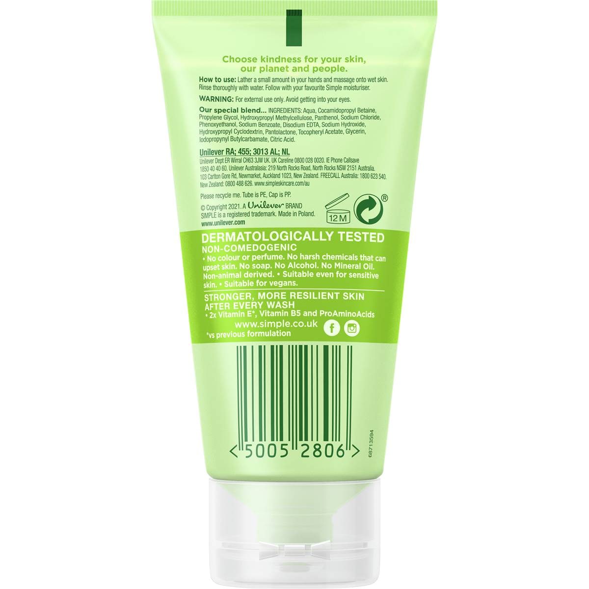 Simple Refreshing Facial Wash Mini 50ml | Woolworths