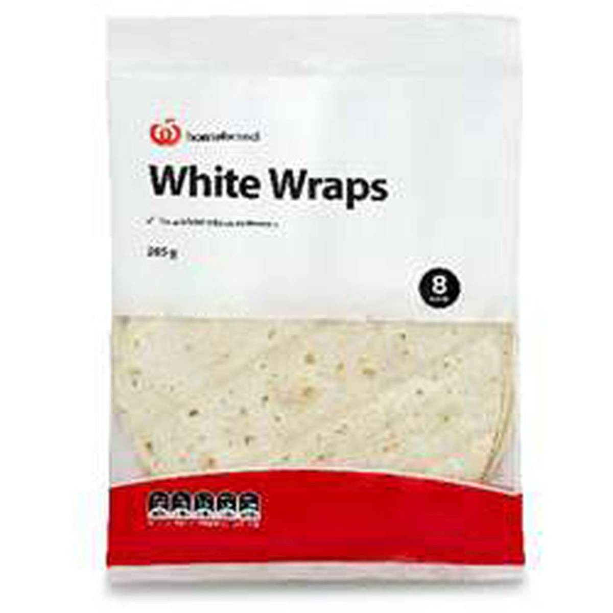 Homebrand Wraps White 365g | Woolworths