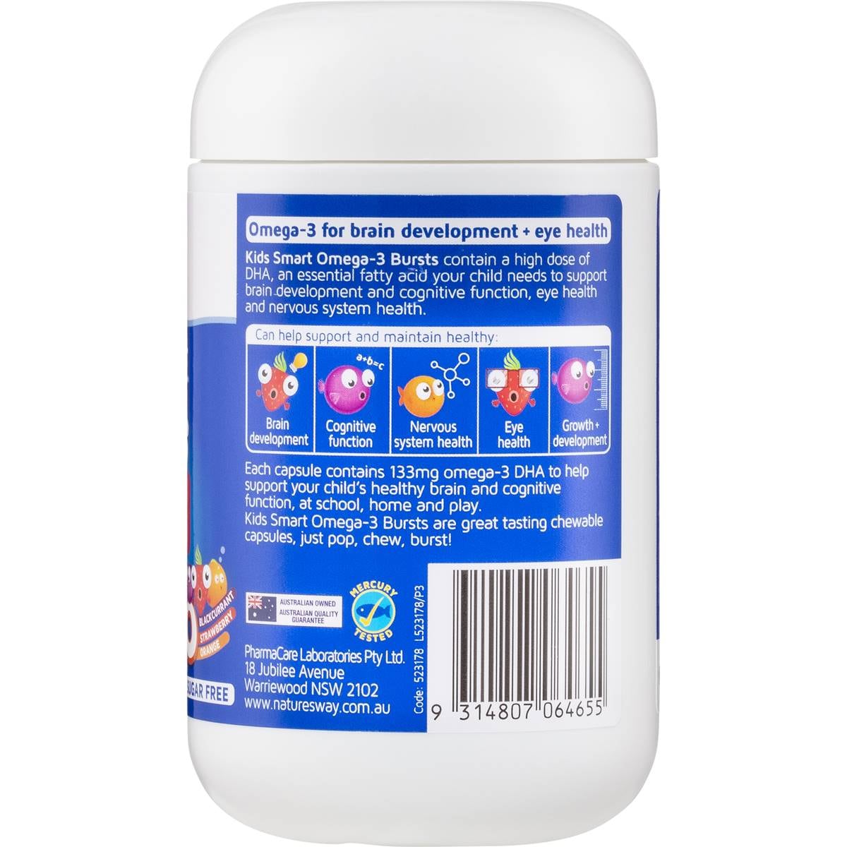 Nature's Way Kids Omega-3 Fish Oil Smart Trio 60 Capsules | Woolworths