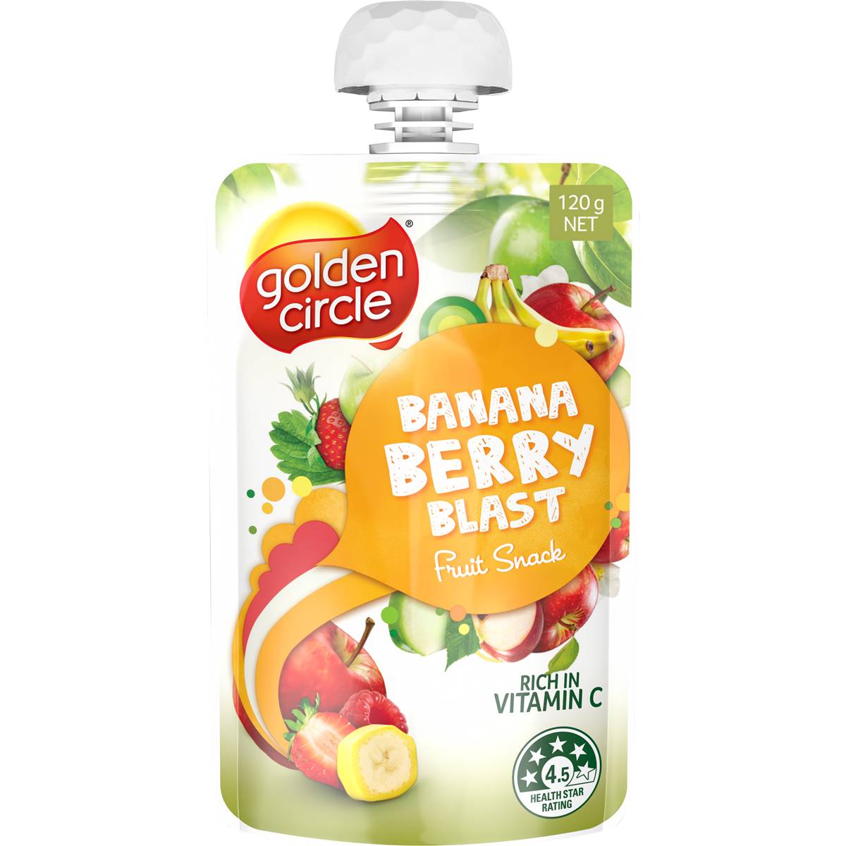 Calories in Golden Circle Banana Berry Blast Apple Banana Strawberry ...