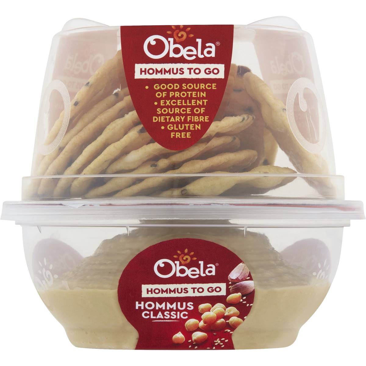 Obela Hommus To Go Classic & Sakata Crackers 125g | Woolworths