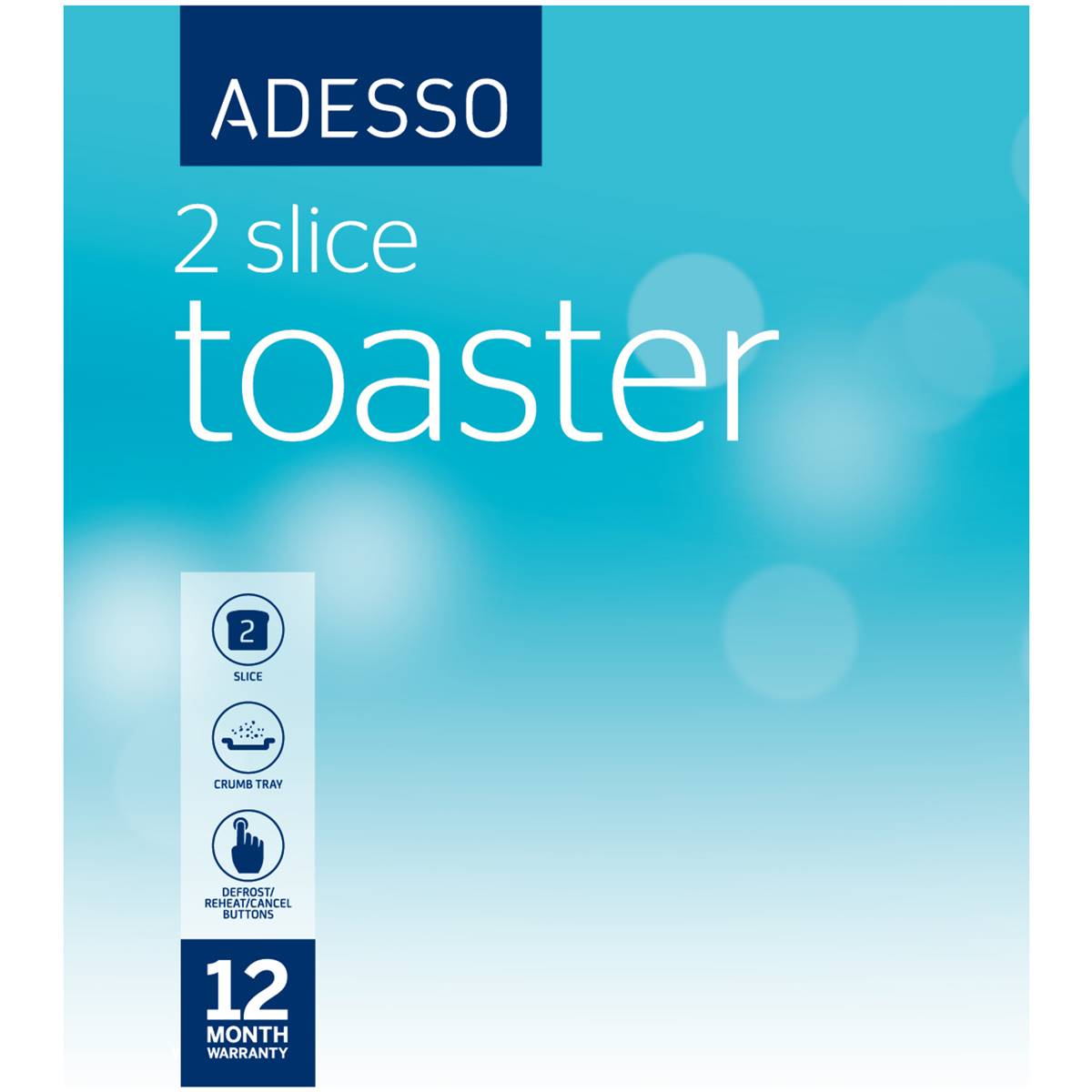 Adesso Stainless Steel Toaster 2 Slice Each | Woolworths
