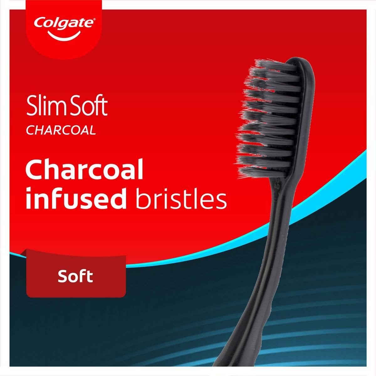 Colgate Toothbrush Slim Soft - Charcoal Infused 1 Pack | Woolworths