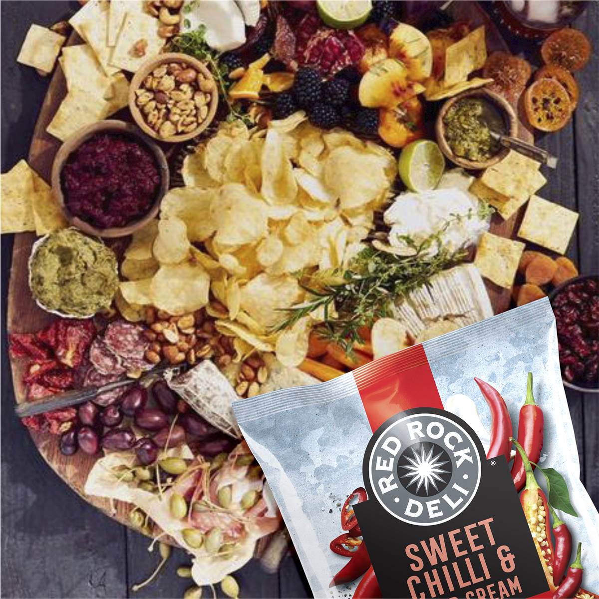 Red Rock Deli Potato Chips Sweet Chilli & Sour Cream 165g | Woolworths