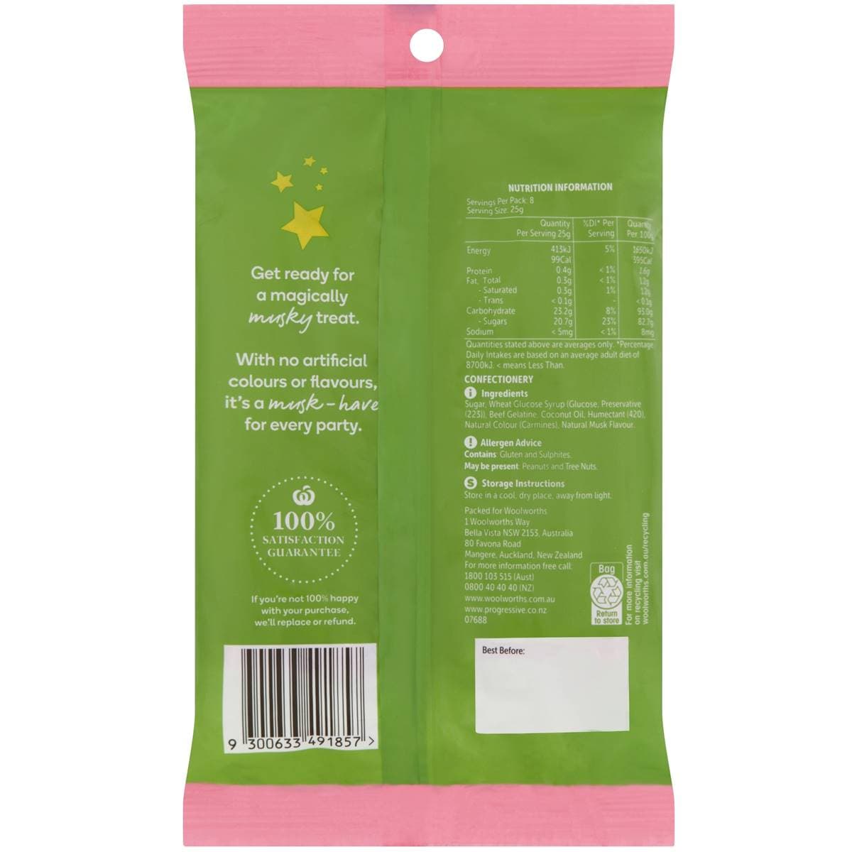 Woolworths Musk Sticks 200g | Woolworths