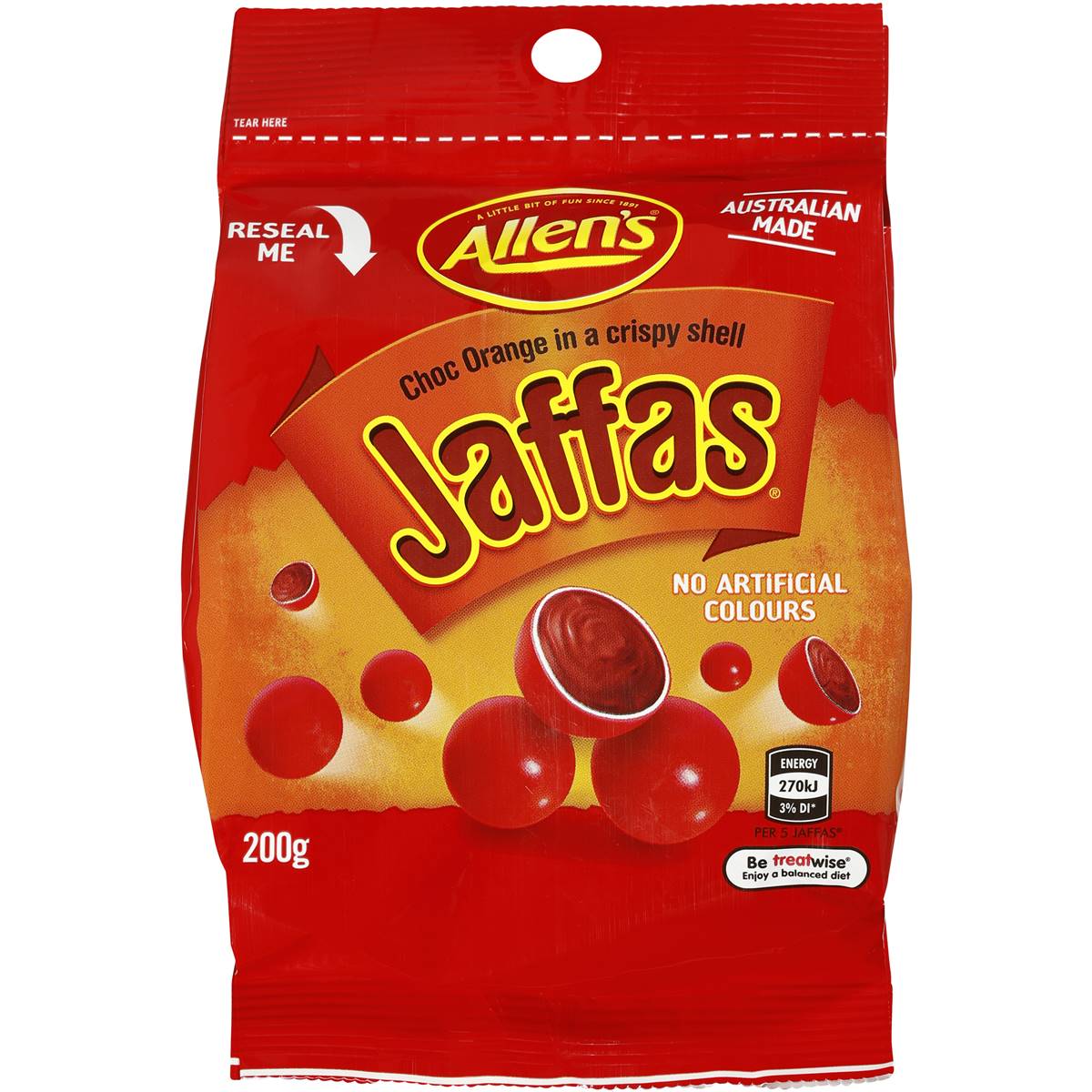 Allen's Jaffas 200g Bag | Woolworths