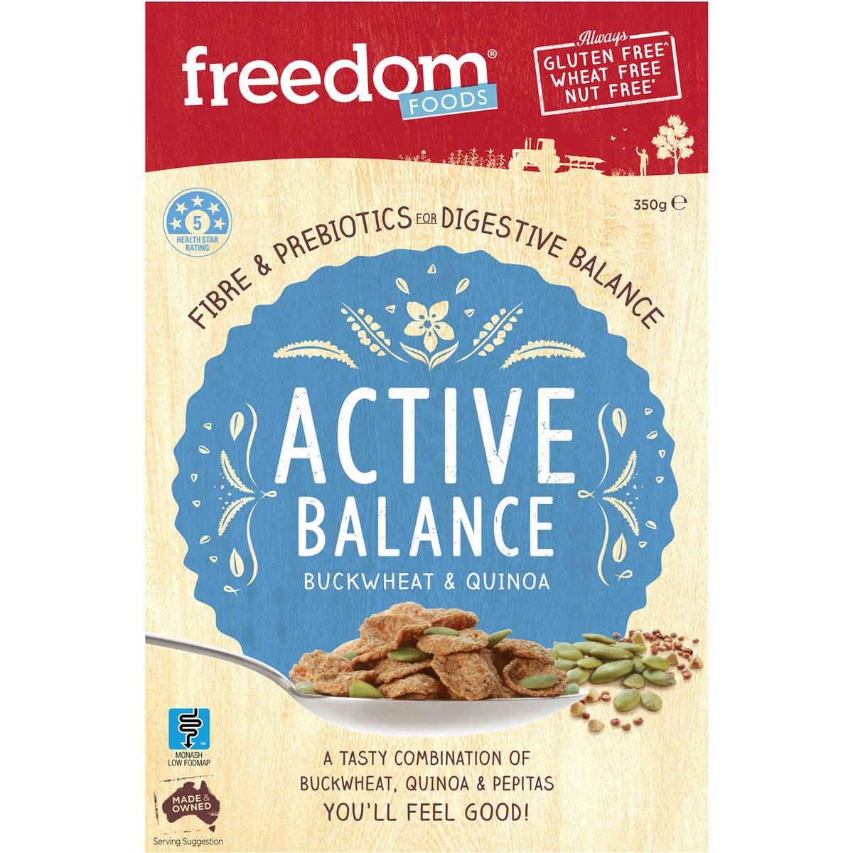 Freedom Foods Cereal Buckwheat & Quinoa 350g | Woolworths