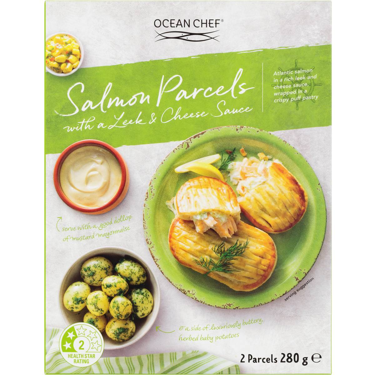 Ocean Chef Salmon Parcels In Leek & Cheese Sauce 280g | Woolworths