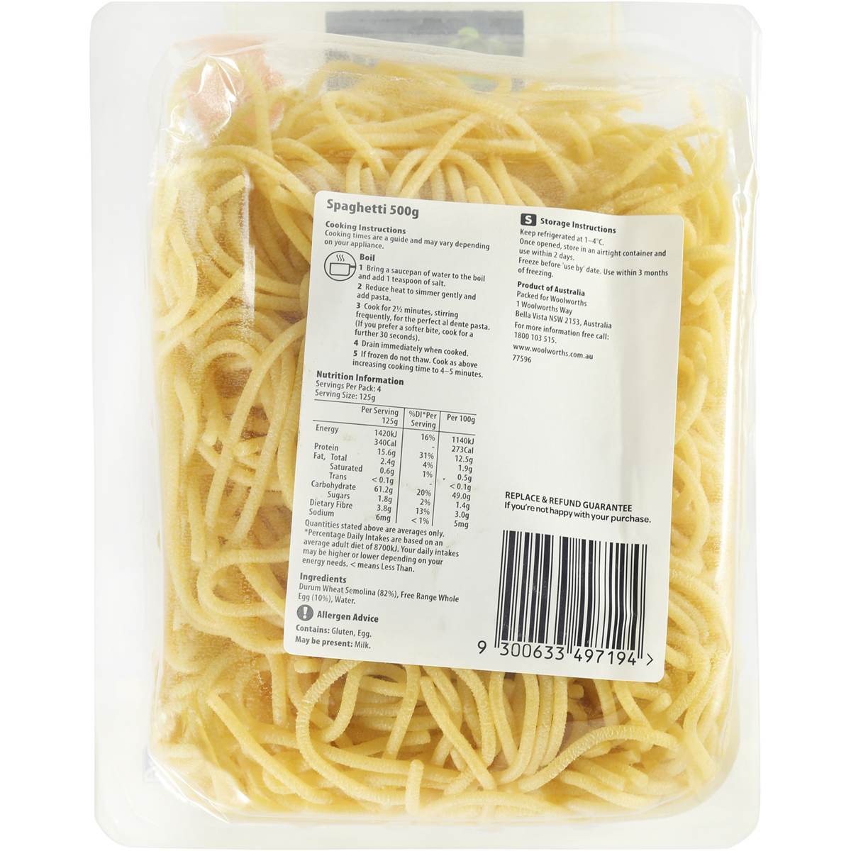 Woolworths Select Spaghetti 500g | Woolworths