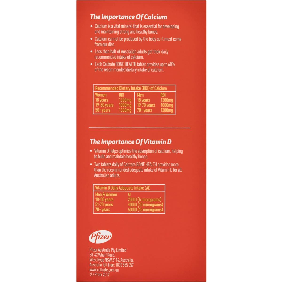 Caltrate 500iu Bone Health Tablets 100 Pack | Woolworths