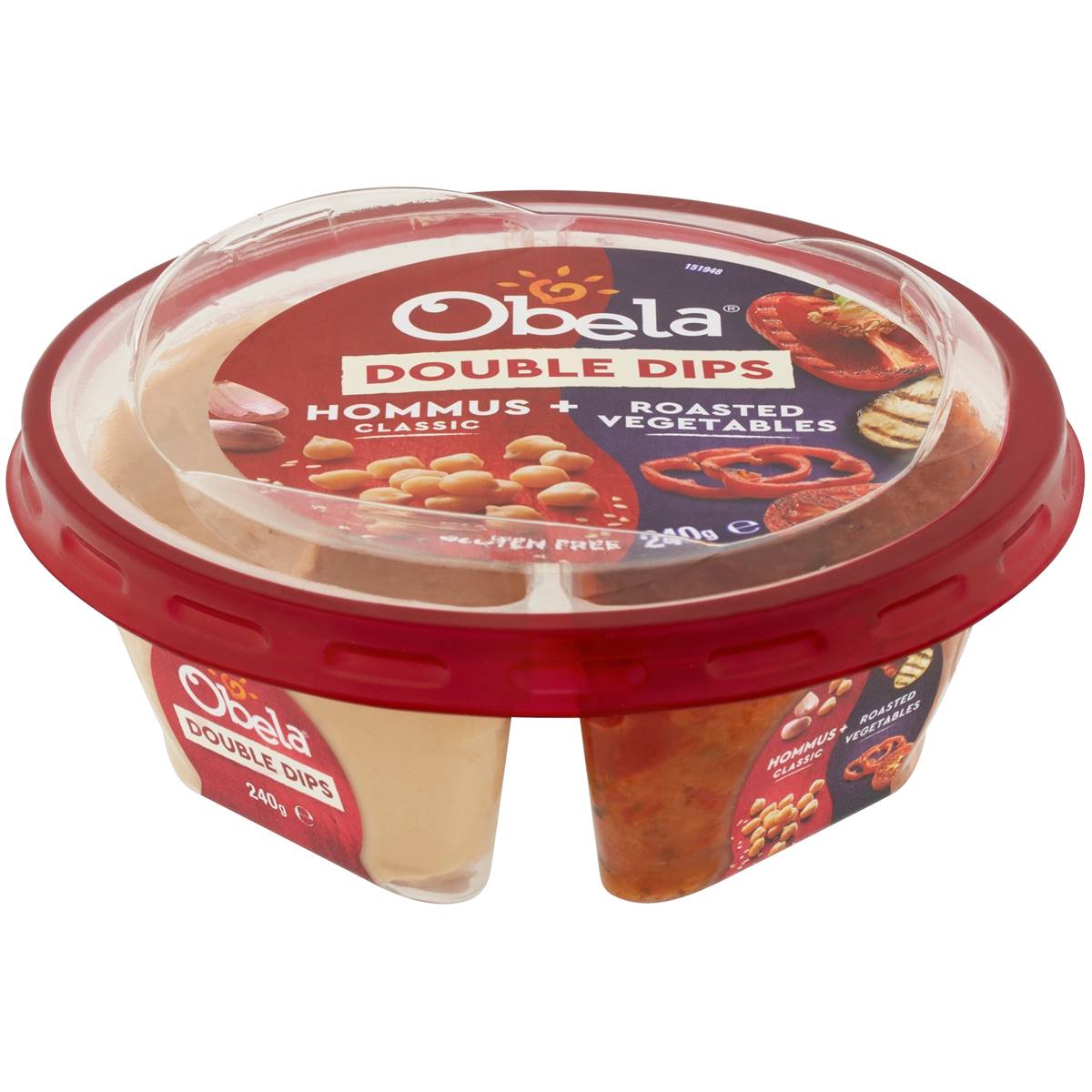 Obela Doubles Roast Vegetables & Hommus 240g | Woolworths