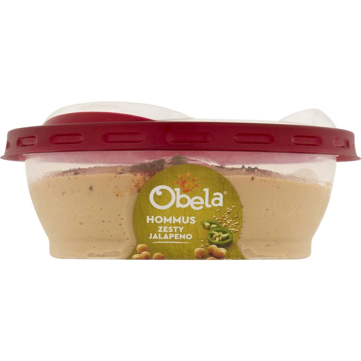Obela Hommus Garnished With Zesty Jalapenos 220g | Woolworths