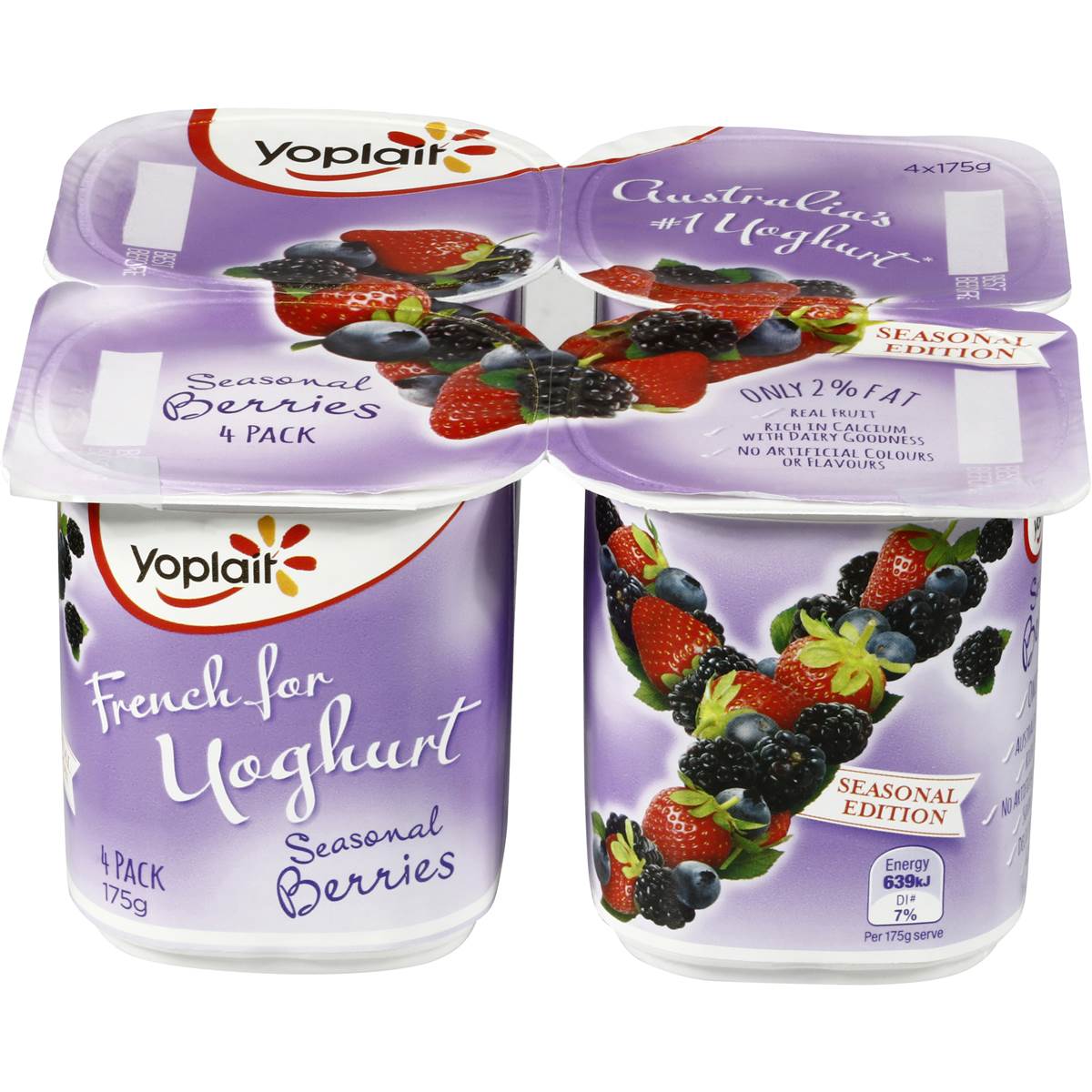 Yoplait Seasonal Yoghurt 4 Pack | Woolworths