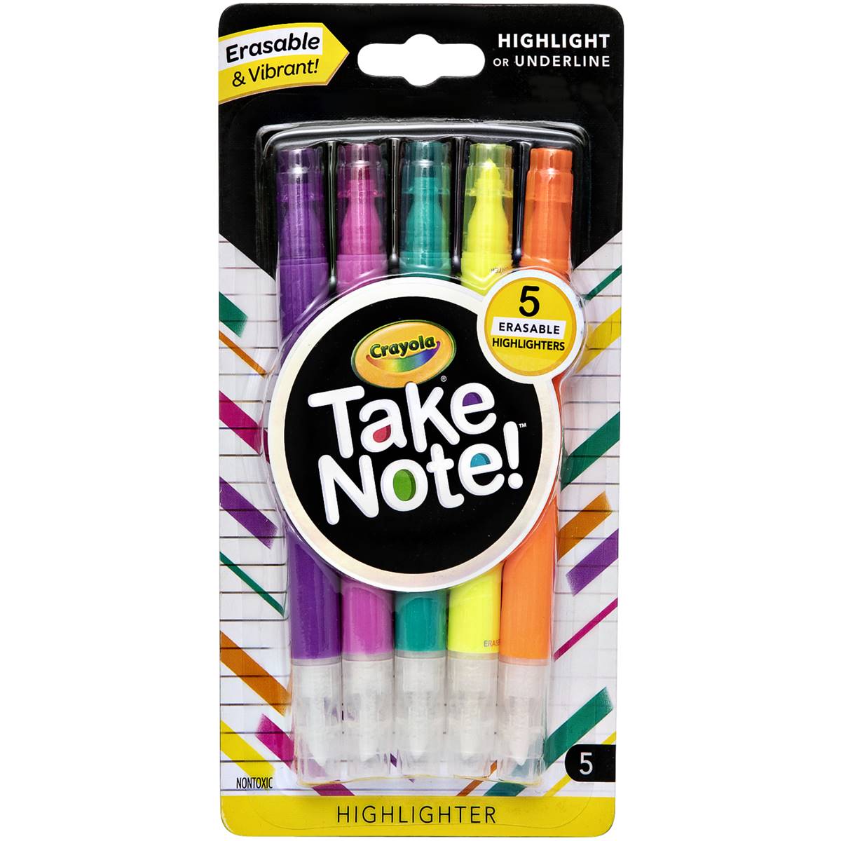 Crayola Take Note Erasble Highliter 5 Pack | Woolworths