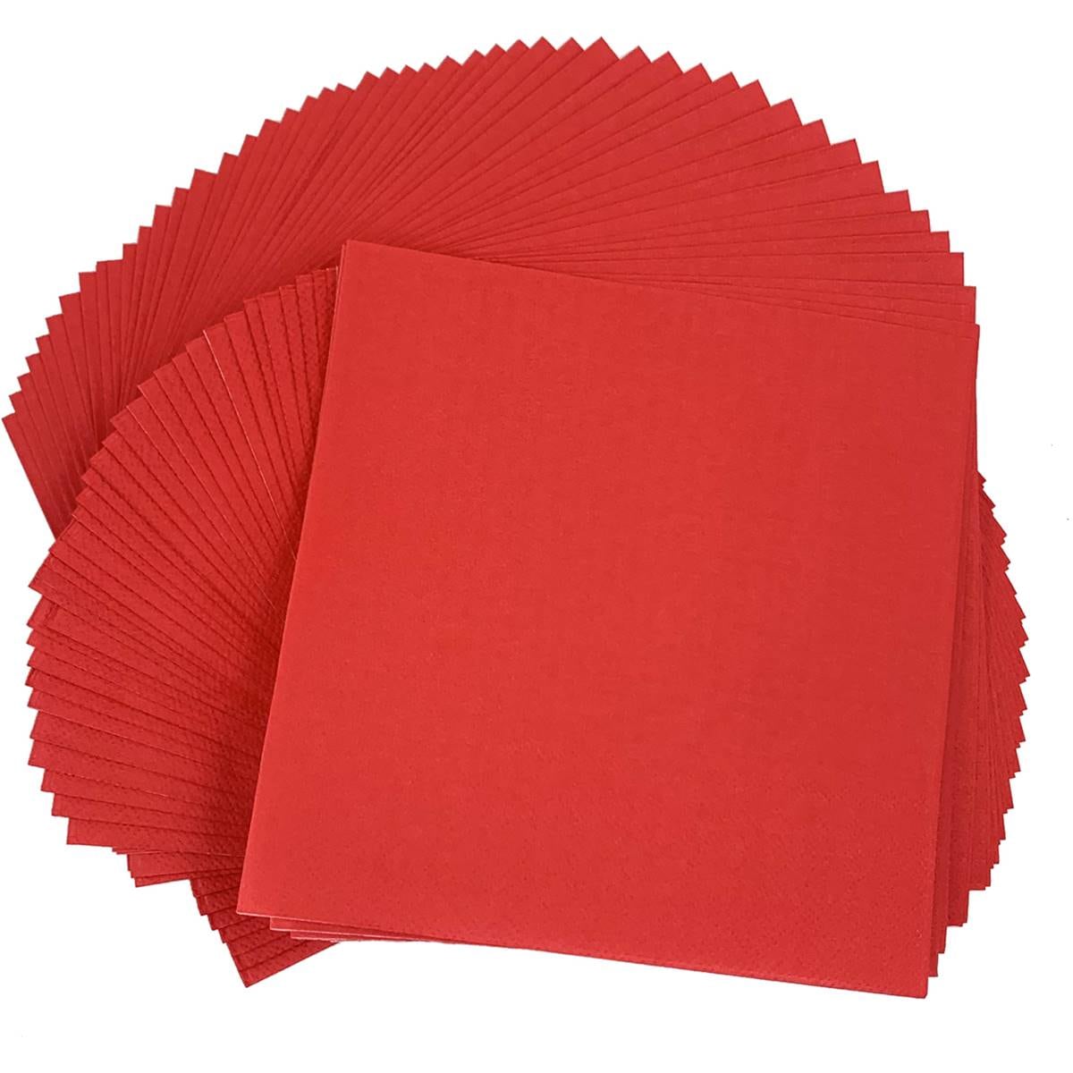 Woolworths Lunch Serviettes Red 2 Ply 50 Pack | Woolworths