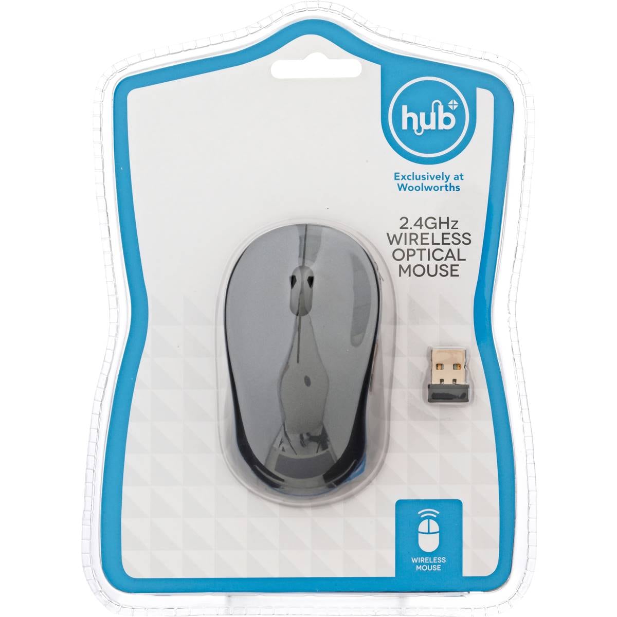 Hub Wireless Optical Mouse 2.4ghz Each | Woolworths