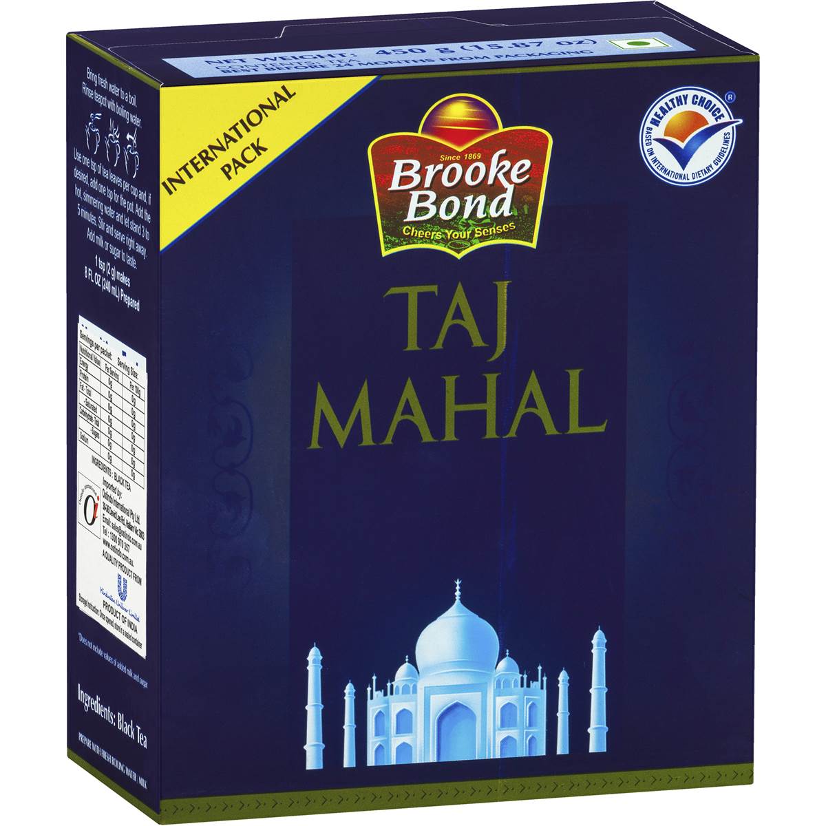 Brooke Bond Tea Tajmahal Black 450g | Woolworths