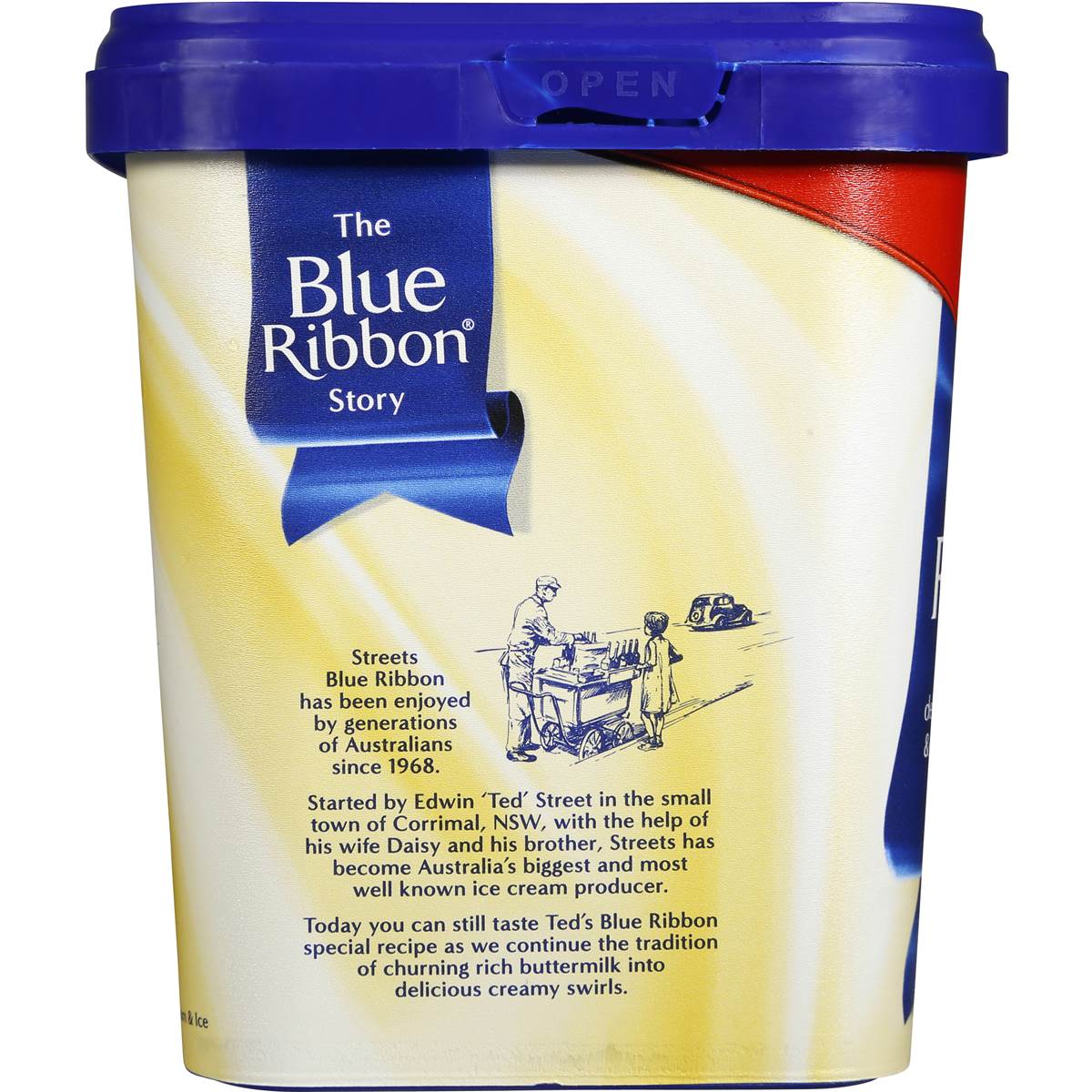 Blue Ribbon Reduced Fat Ice Cream Coconut Mango Ripple 2l tub | Woolworths