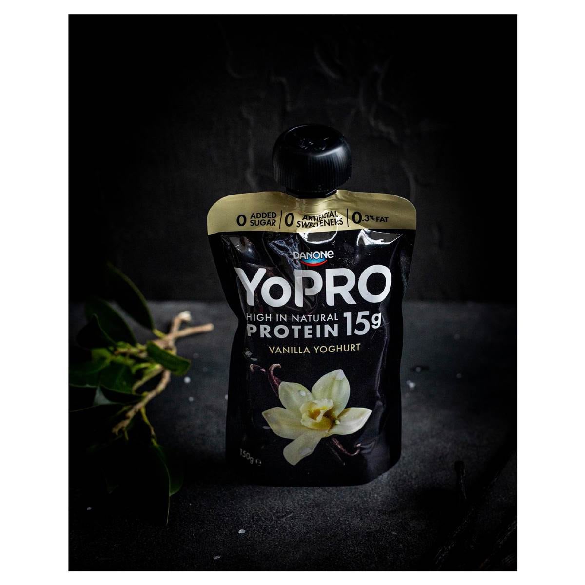 Yopro High Protein Yoghurt Pouch No Added Sugar Vanilla 150g | Woolworths