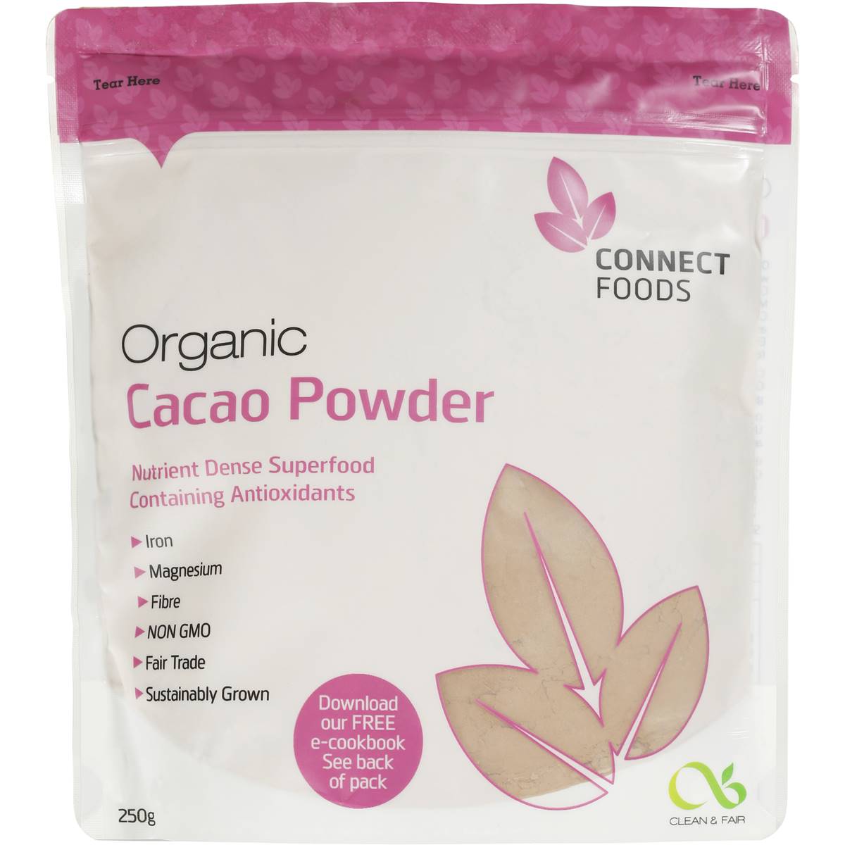 Connect Foods Cacao Powder 250g | Woolworths